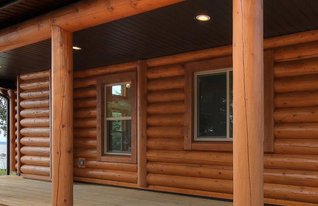 Half Log Siding Pine - Canada's Log & Wood Home Store